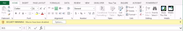 Excel Security Warning Macros Have Been Disabled