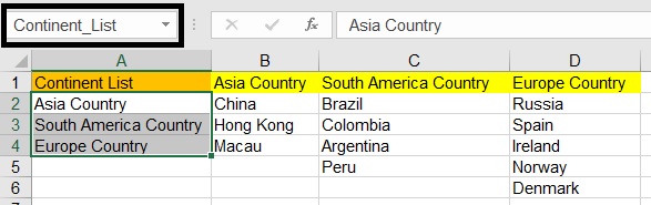 Excel Dependent Dropdown List Dependent Validation List