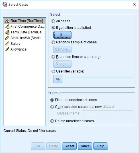 SPSS Select Cases 03 Access Excel Tips
