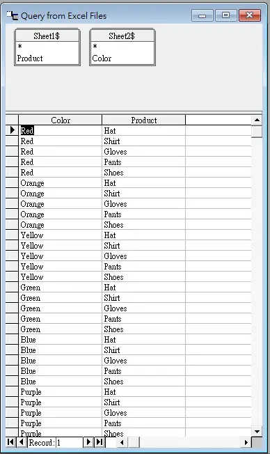 Create Cartesian Product With Excel Query 04 Access Excel Tips