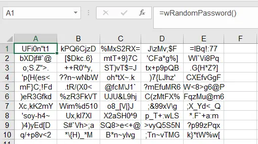 Excel VBA Generate Random Password Or Random Characters 02 Access Excel Tips